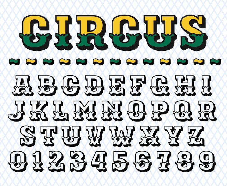 Circus Font Svg Ttf Circus Font Cricut Circus Font Svg Layred - Etsy