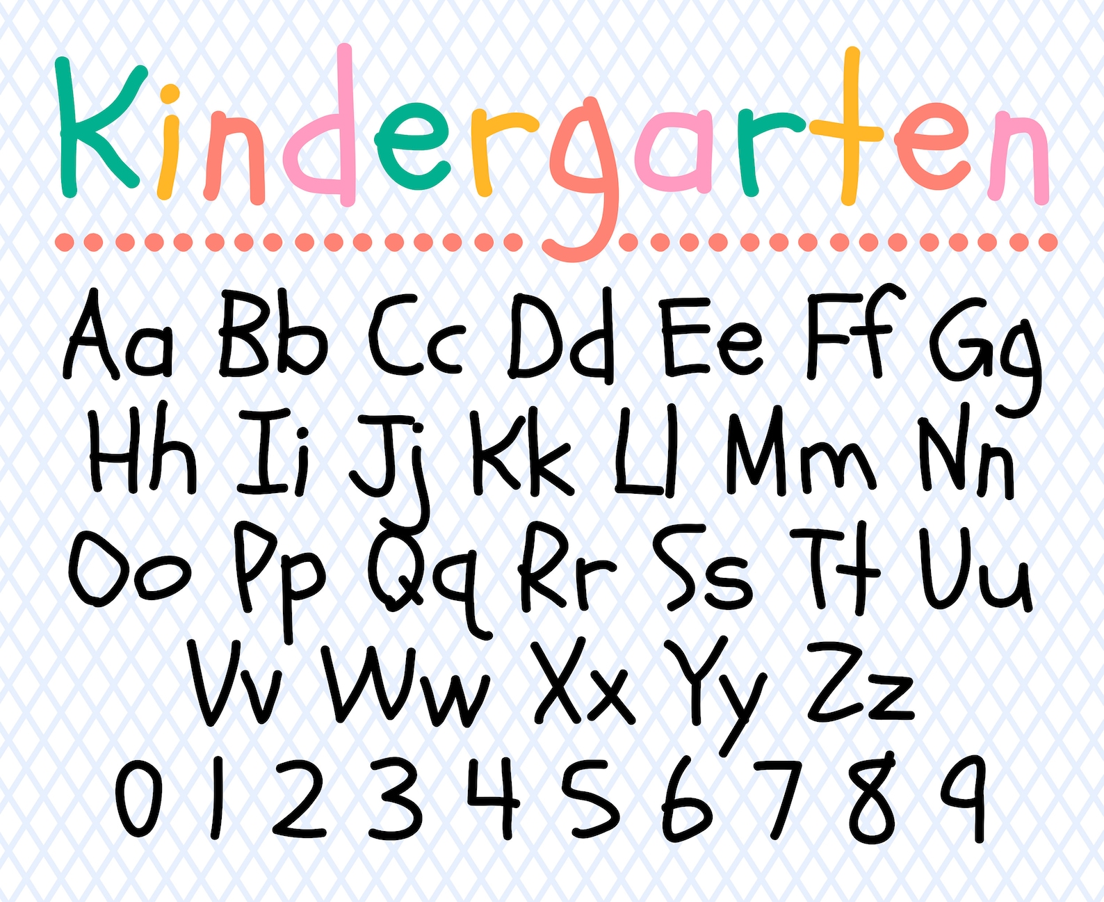 Kindergarten Font Svg Ttf Files Kids Font Baby Font School - Etsy