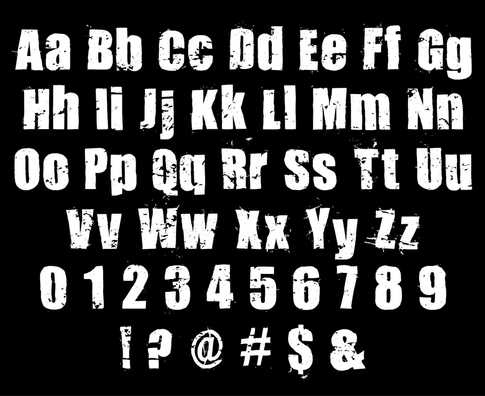 Distressed Font TTF SVG Distressed Letters Font Grunge Font Distressed ...