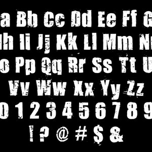 Distressed Font TTF SVG Distressed Letters Font Grunge Font Distressed ...