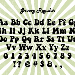 Groovy Font Ttf Svg Retro Groovy Font Groovy Letters Font Groovy ...