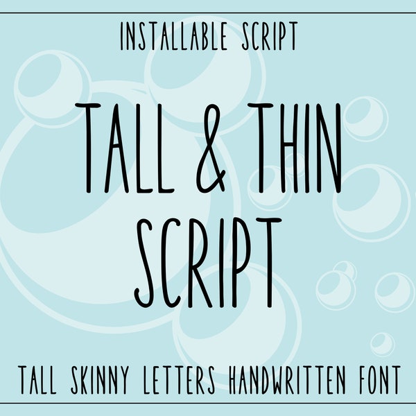 Skinny Font - Etsy