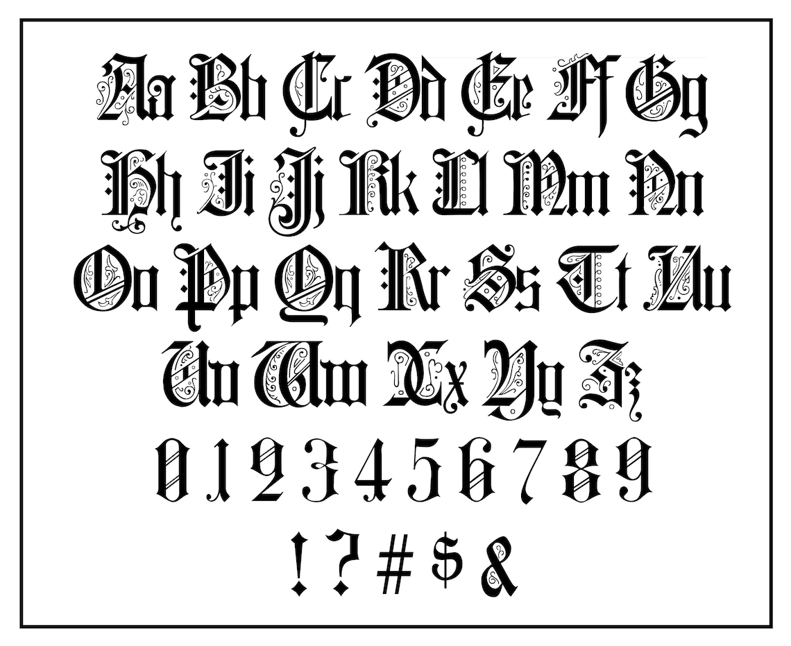 Old English Font Ttf Svg Celtic Font English Font Old English - Etsy ...
