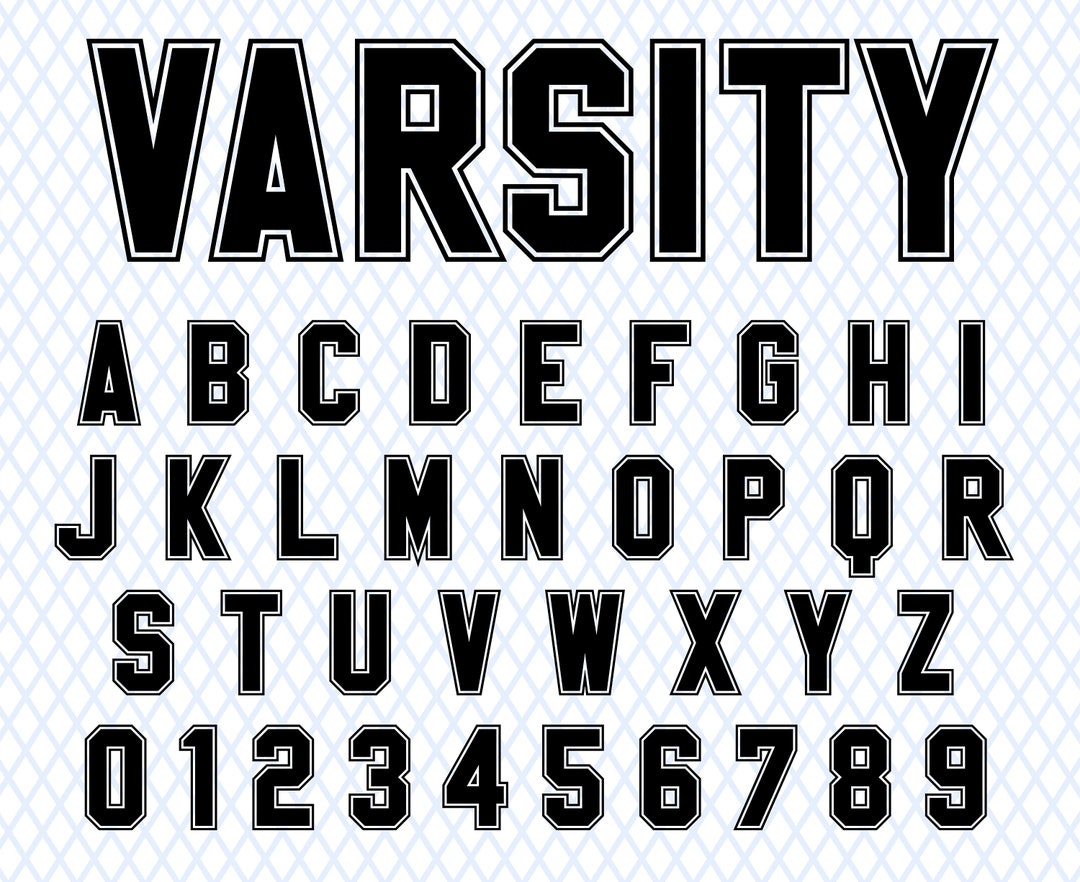 Varsity Font TTF SVG Files Varsity Font College Font Sport Font Cricut ... Varsity Font TTF SVG Files Varsity Font College Font Sport Font Cricut ...