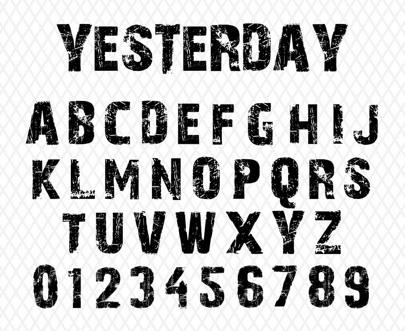 Distressed Fonts TTF SVG Files Grunge Fonts Distressed - Etsy