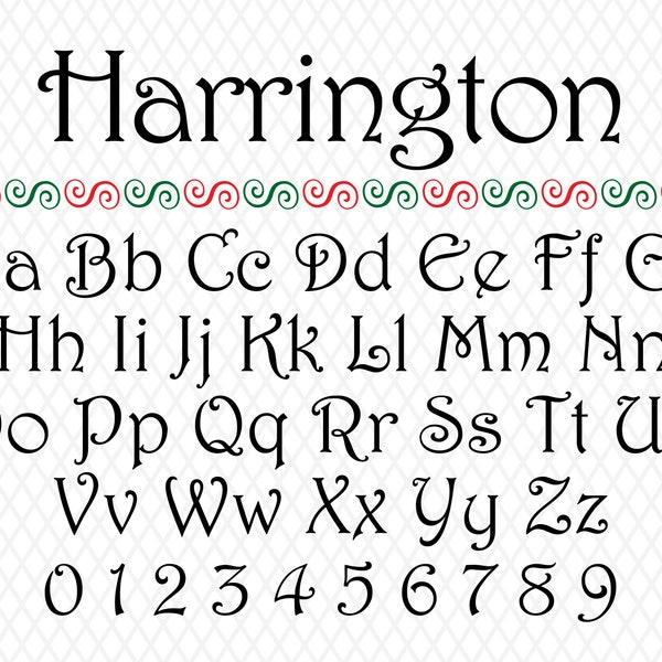 Harrington Font - Etsy