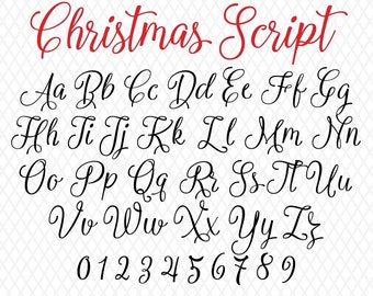 Candy Cane Cursive Font - Etsy