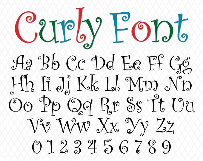 Curly Font Christmas Font Elf Font Christmas Elf Font Santa Font ...