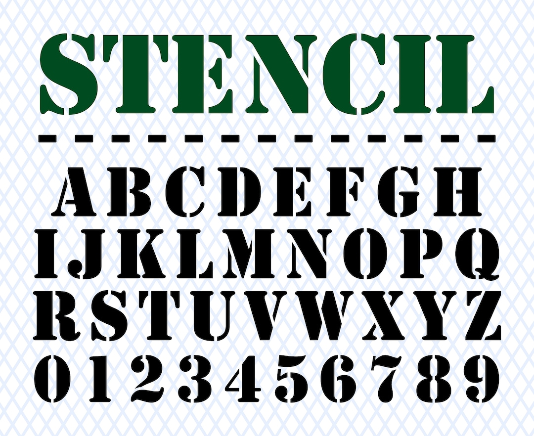 Stencil Font Ttf Svg Military Font Army Font Military Stencil Font ...
