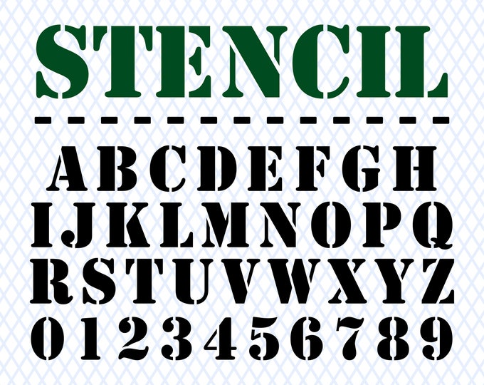 Stencil Font Ttf Svg Military Font Army Font Military Stencil Font ...