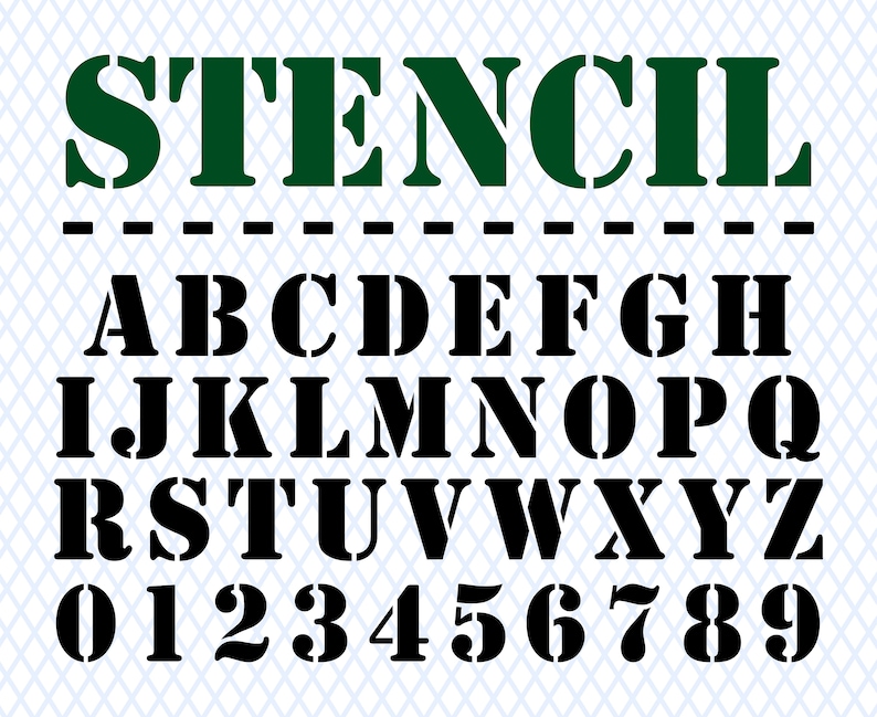 Stencil Font Ttf Svg Military Font Army Font Military Stencil Font ...