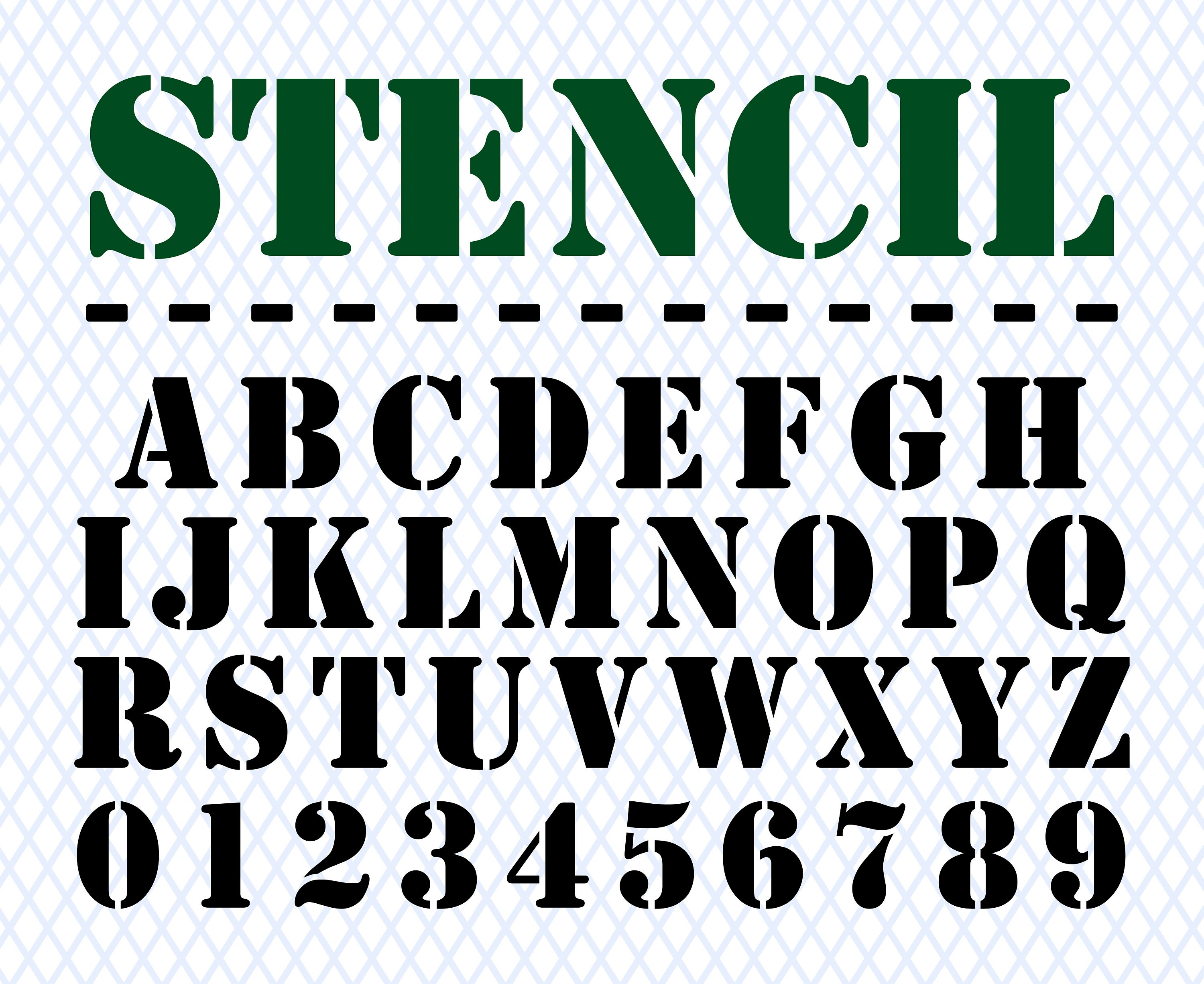 Military Font Stencil Aircraft Size Comparison