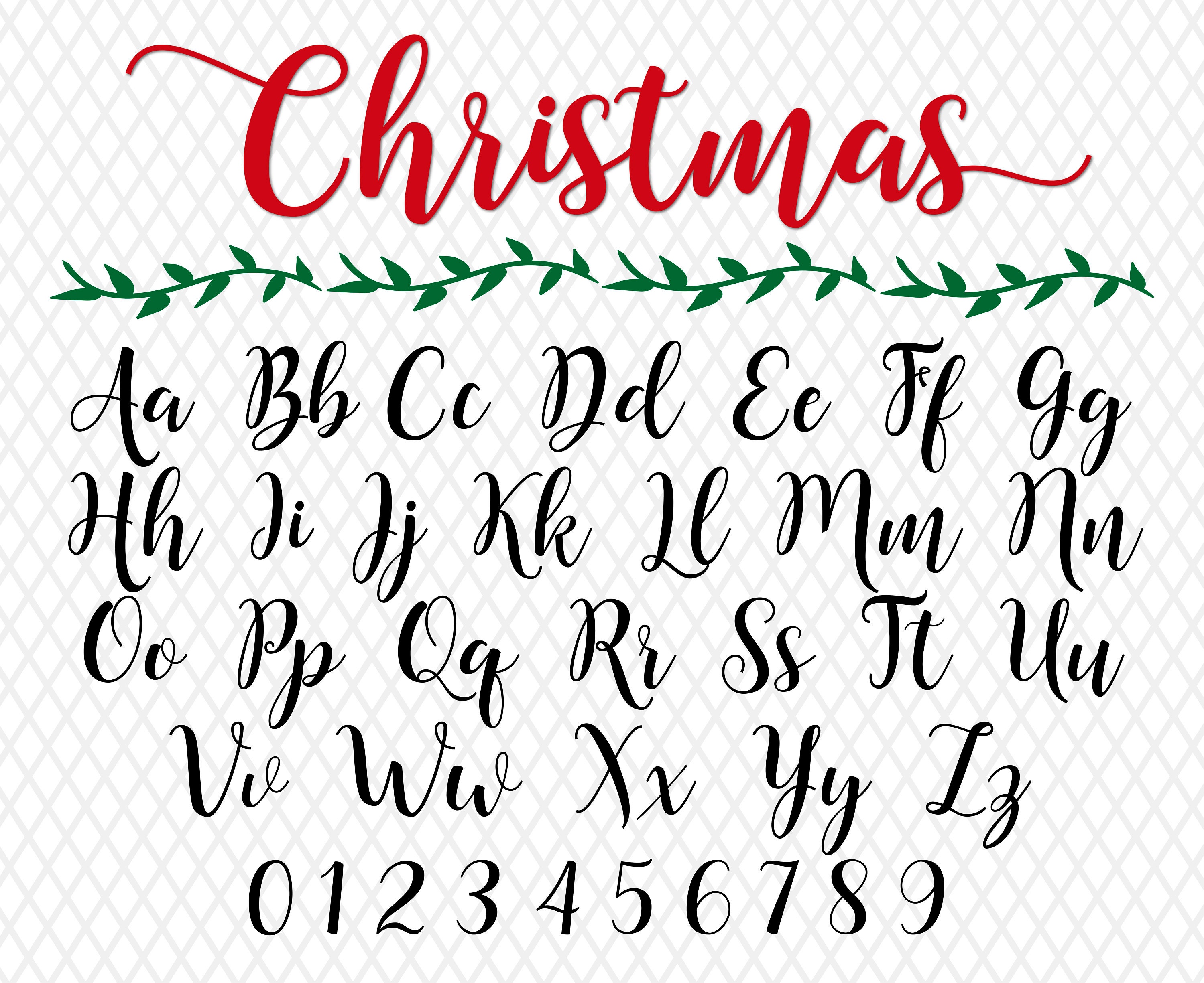 Christmas Fonts Ttf Svg Png Christmas Script Christmas Font Monogram ...
