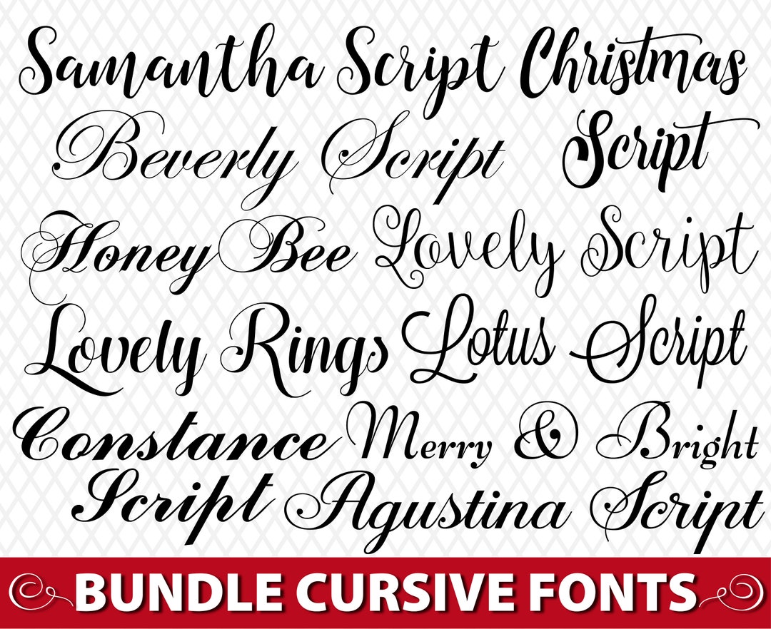 Fonts Bundle TTF SVG Files Cursive Fonts Bundle Wedding Fonts Bundle ...