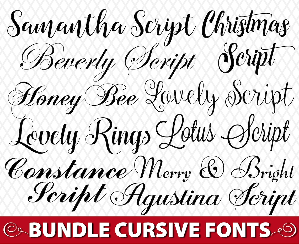 Fonts Bundle TTF SVG Files Cursive Fonts Bundle Wedding Fonts Bundle ...