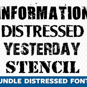Distressed Fonts TTF SVG Files Grunge Fonts Distressed Monogram Fonts ...
