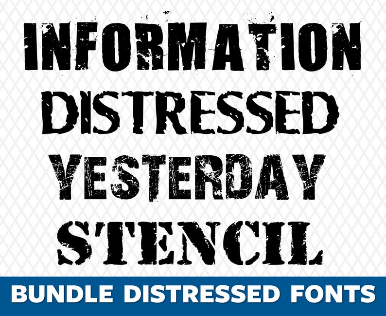 Distressed Fonts TTF SVG Files Grunge Fonts Distressed - Etsy