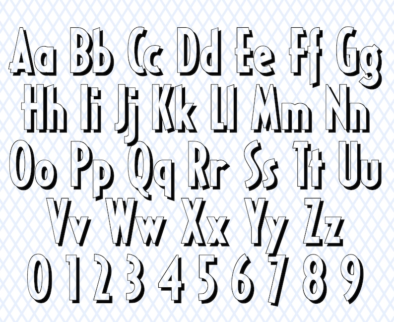 Shadow Font Ttf Svg Files Shadow Letters Font Block Shadow - Etsy