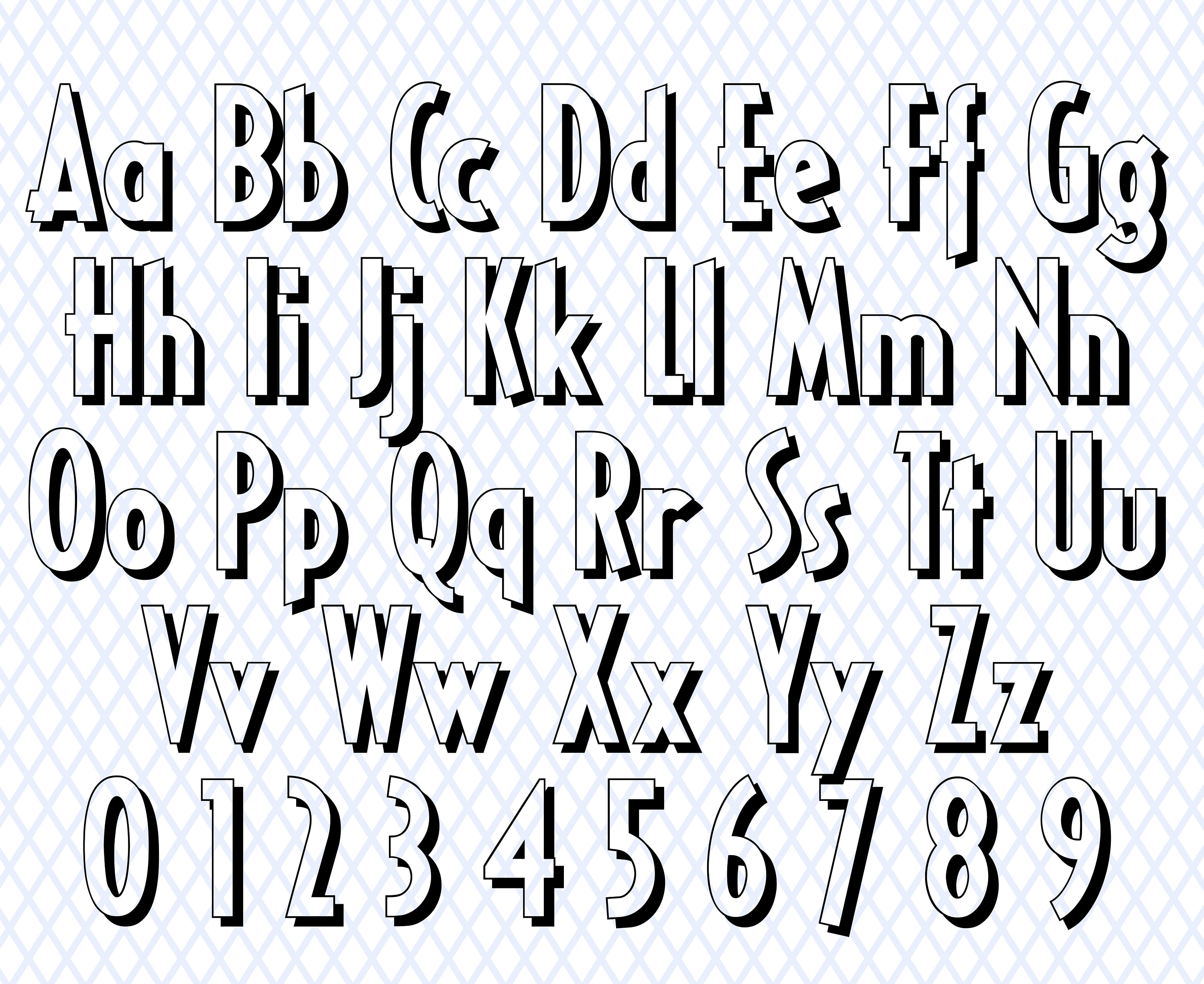 Shadow Font Ttf Svg Files Shadow Letters Font Block Shadow - Etsy