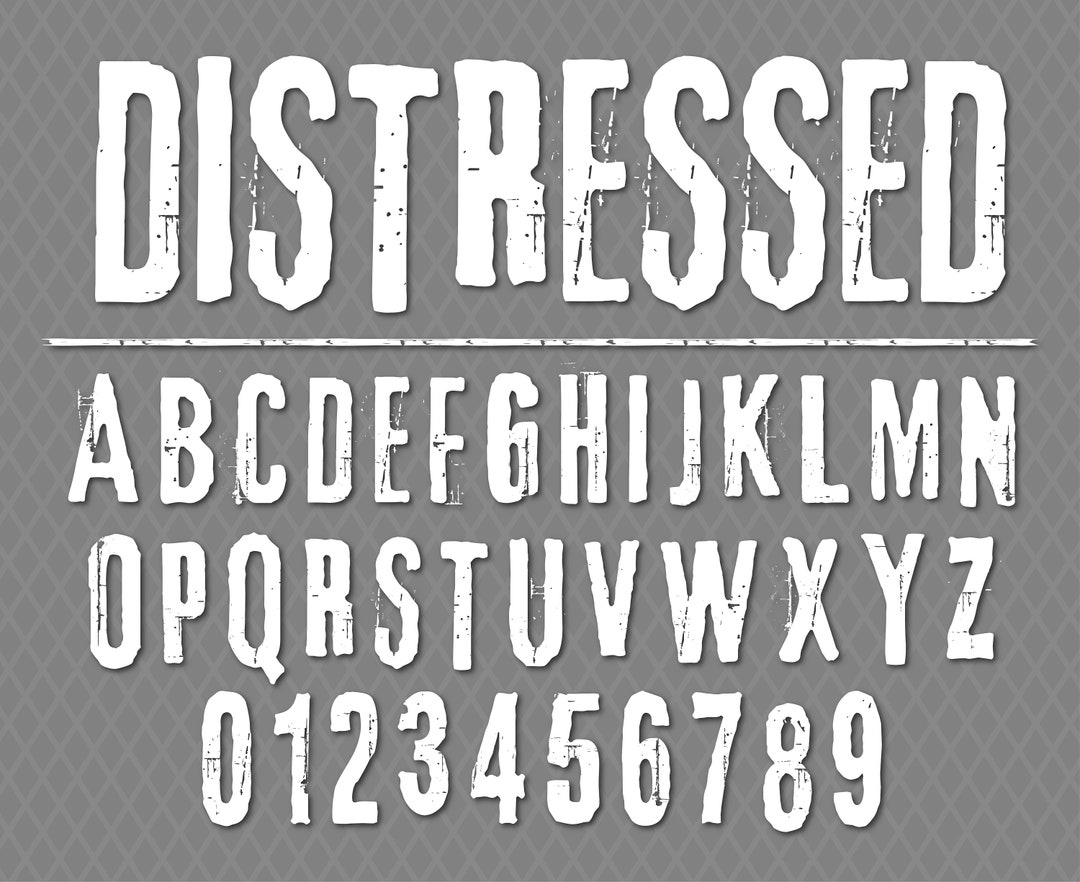 Distressed Font Grunge Font Distressed Letters Font Distressed Font for ...