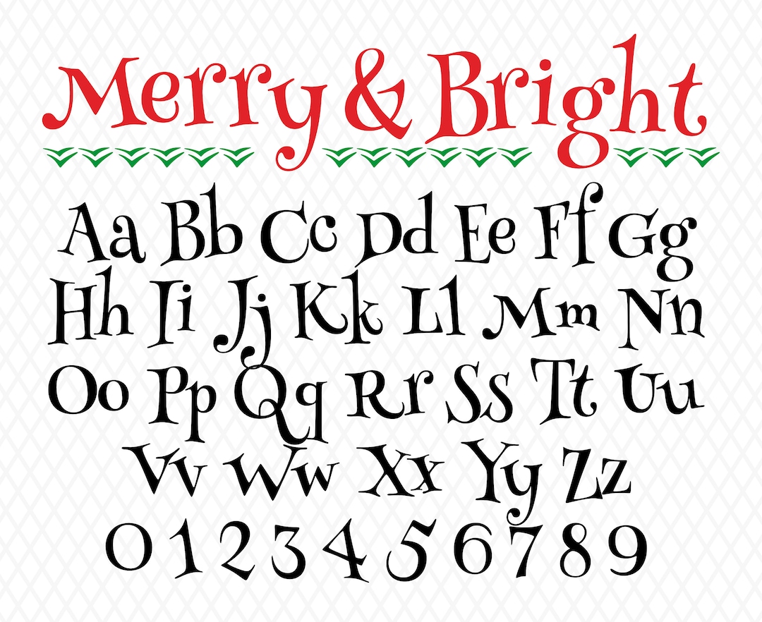 Christmas Fonts Christmas Font Monogram Christmas Script Santa Font ...
