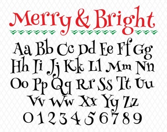 Christmas Script Christmas Font Christmas Monogram Font Festive Font ...