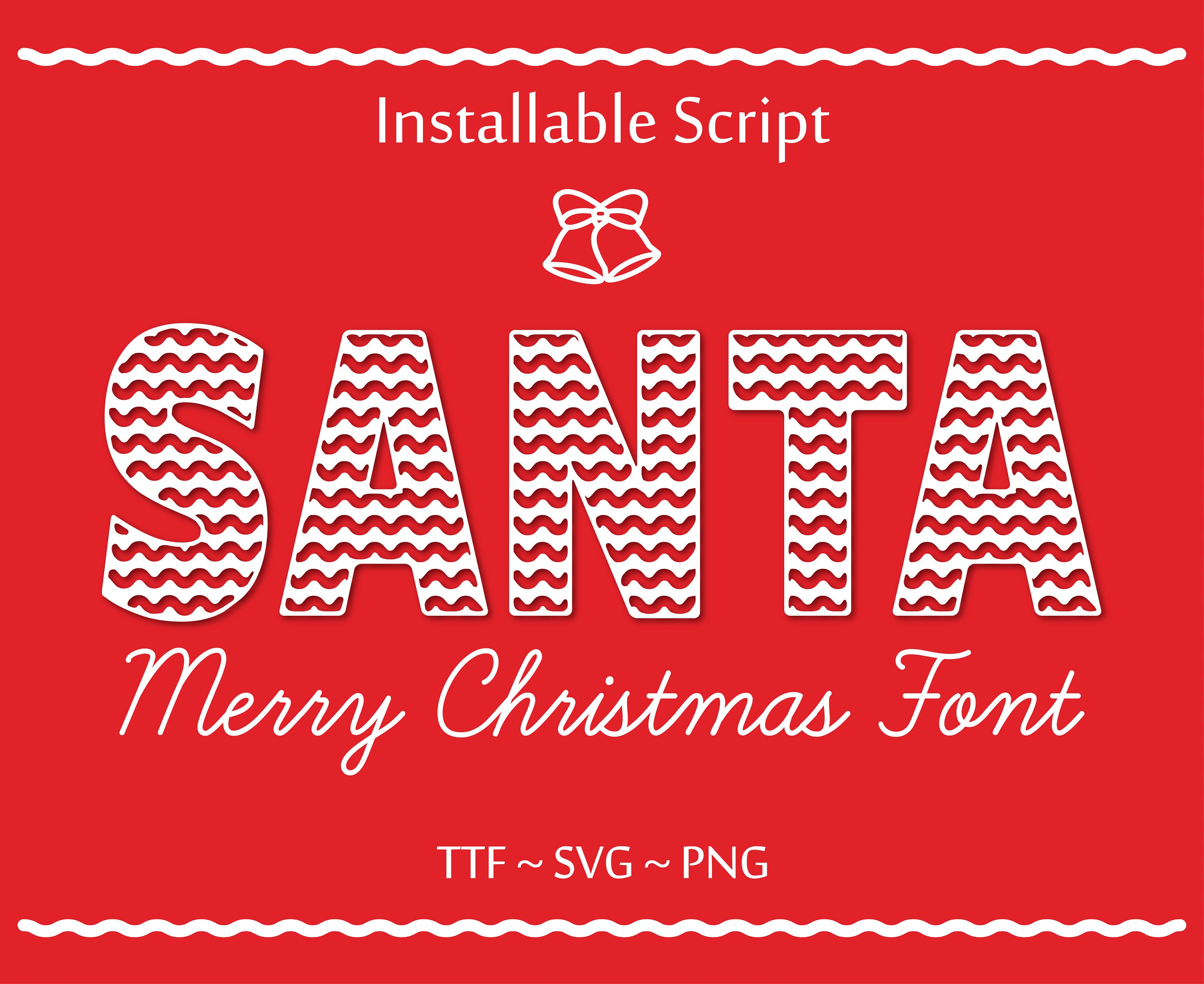Santa Font Christmas Font Christmas Monogram Font Christmas Script ...