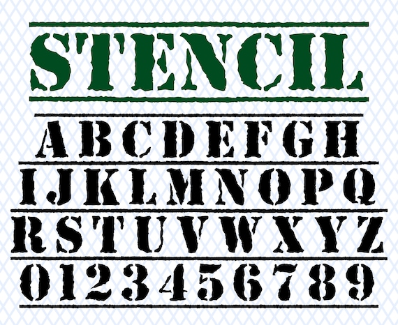 Stencil Number Fonts