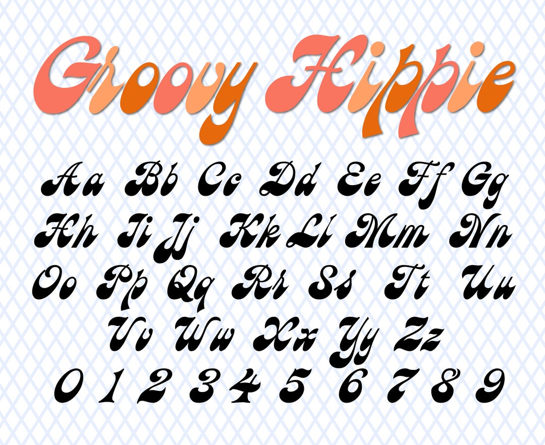 Groovy Happie Font Wavy Font Retro Font Groovy Happie TTF SVG Files for ...