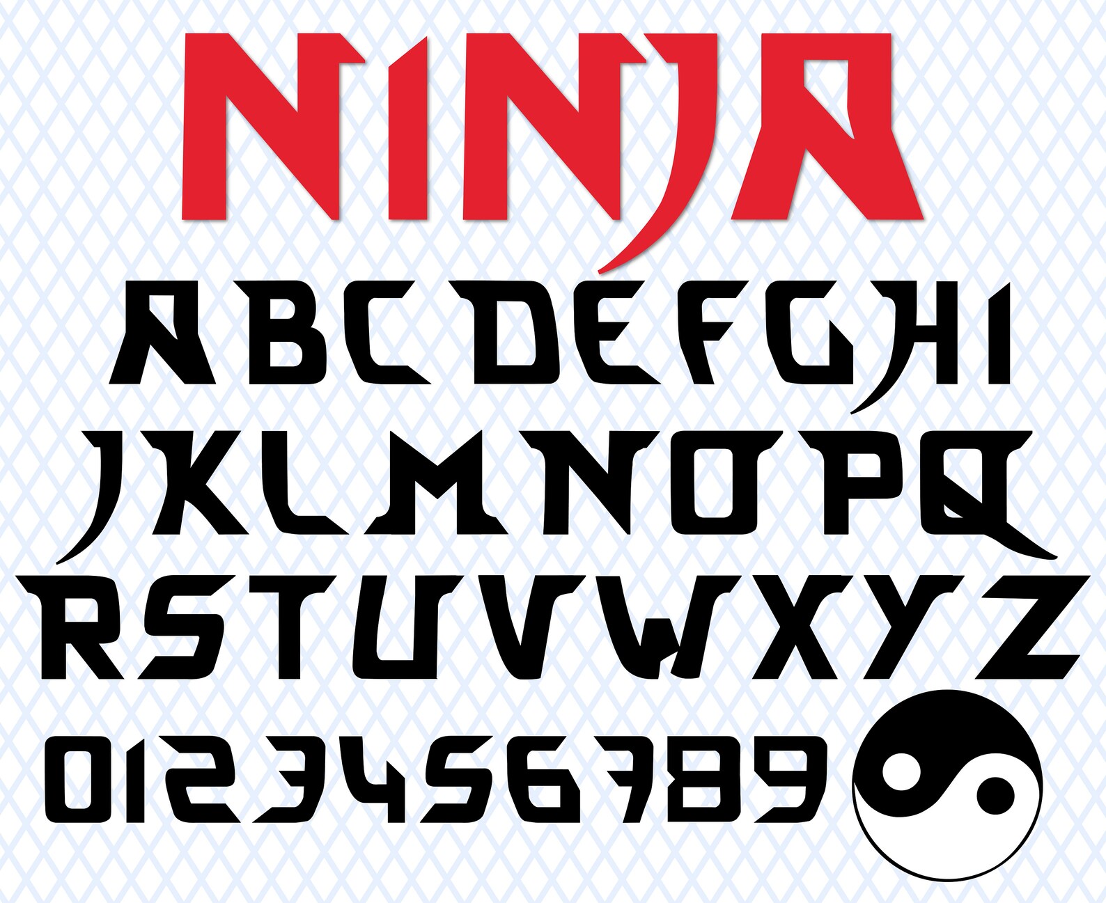 Ninja Font TTF SVG Dateien Ninja Style Font Ninja Letters Font Etsy