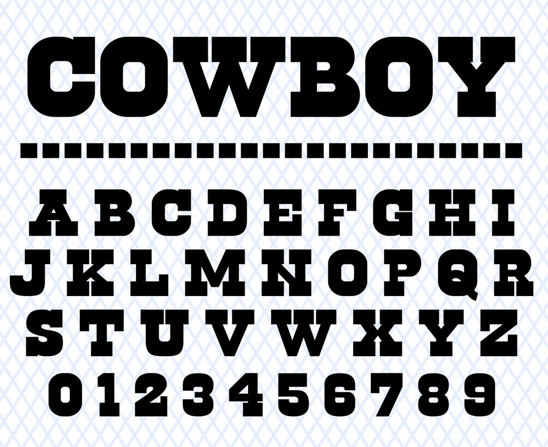 Cowboy Font Ttf Svg Files Cowboy Font Svg Western Font Wild West Font ...