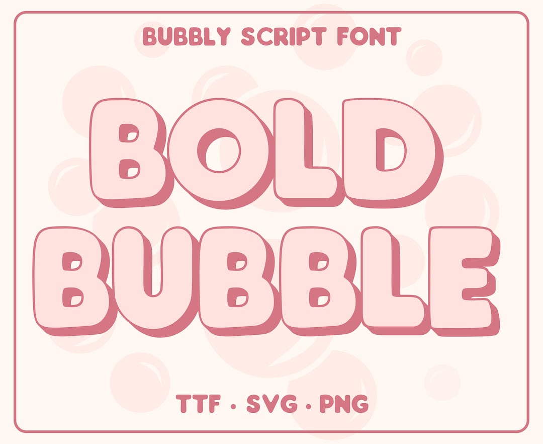 Bubbly Font Bubble Letters Font Bubble Font Svg Ttf Layred for Cricut ...