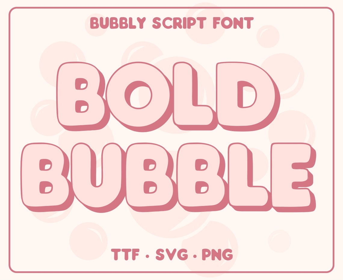 Bubbly Font Bubble Letters Font Bubble Font Svg Ttf Layred for Cricut ...