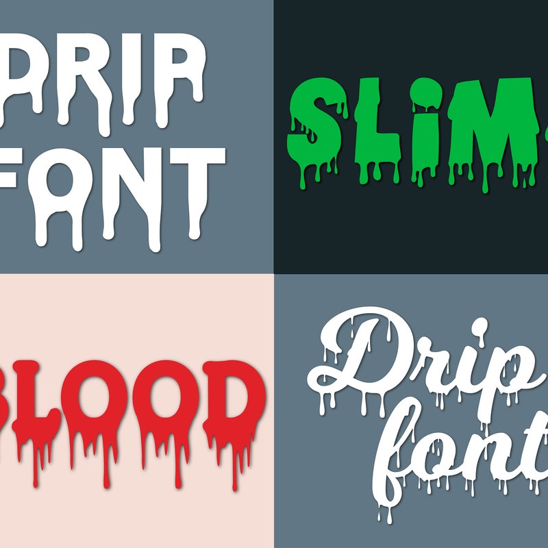 Dripping Letters - Etsy