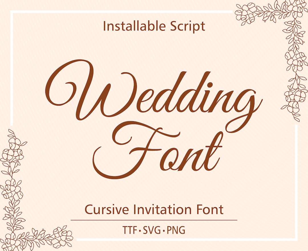 Wedding Font Invite Font Wedding Calligraphy Font Wedding Cursive Font ...