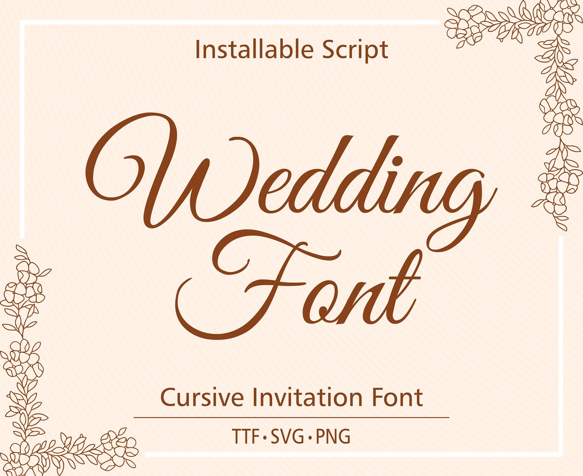Wedding Font Invite Font Wedding Calligraphy Font Wedding Cursive Font ...