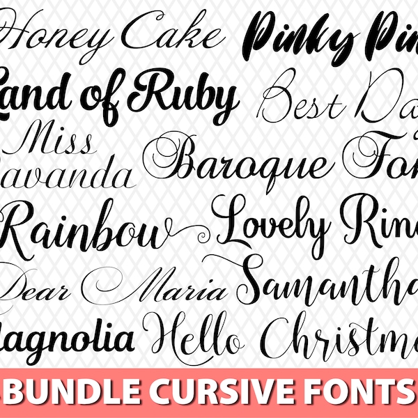 Cursive Font - Etsy