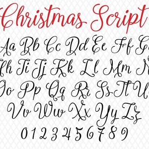 Christmas Fonts Ttf Svg Png Christmas Script Christmas Font Monogram ...