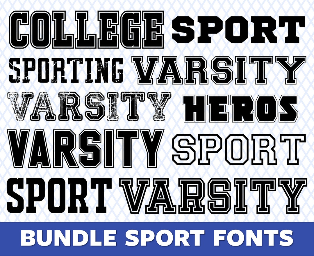 Varsity Fonts TTF SVG Files Varsity Font College Font Sport Font Bundle ...