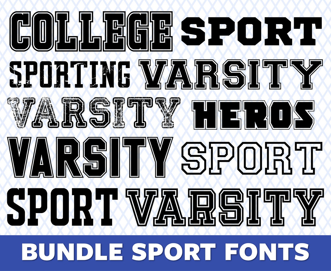 Varsity Fonts TTF SVG Files Varsity Font College Font Sport - Etsy