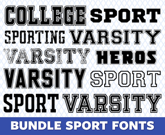 Varsity Fonts TTF SVG Files Varsity Font College Font Sport - Etsy