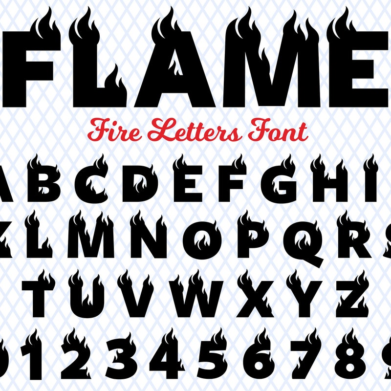 Fire Font Svg - Etsy