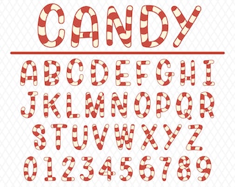 Candy Font Candyland Font Candy Cane Font Candy Script Font Christmas ...
