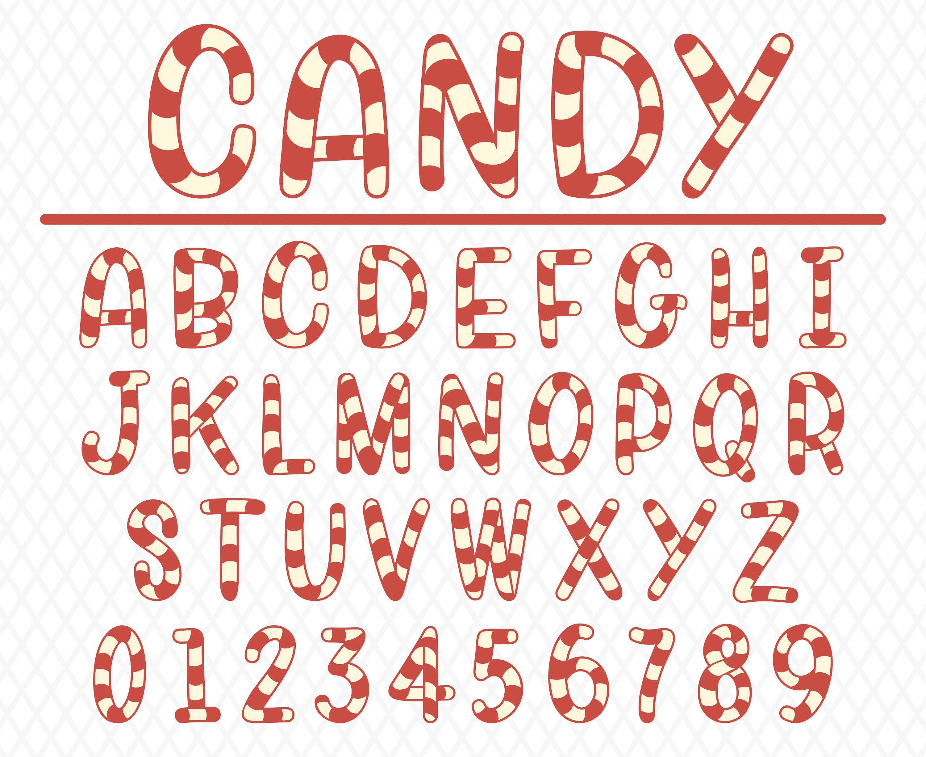 Candy Font Candy Cane Font TTF SVG PNG Files Christmas Font - Etsy ...