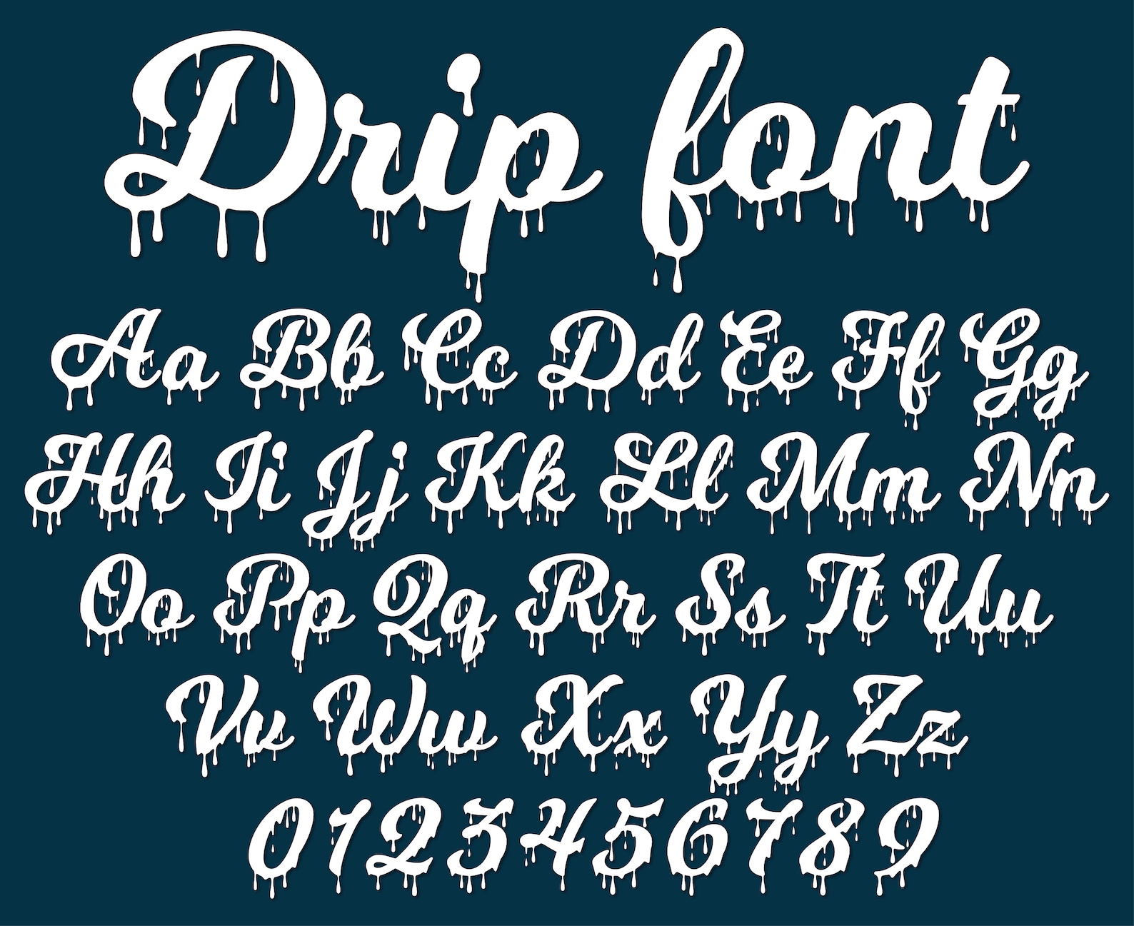 Drip Font Bundle Dripping Font Dripping Letters Blood Dripping Font ...