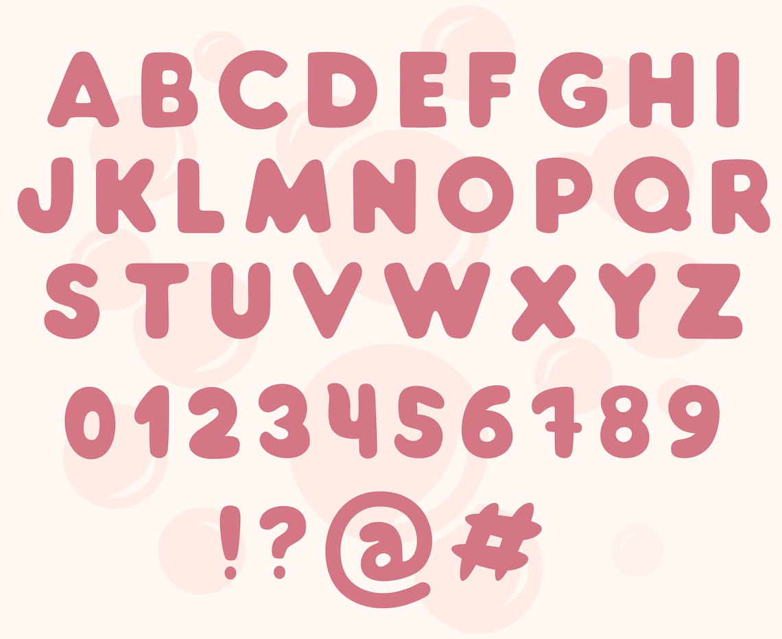 Bubbly Font Bubble Letters Font Bubble Font Svg Ttf Layred for - Etsy