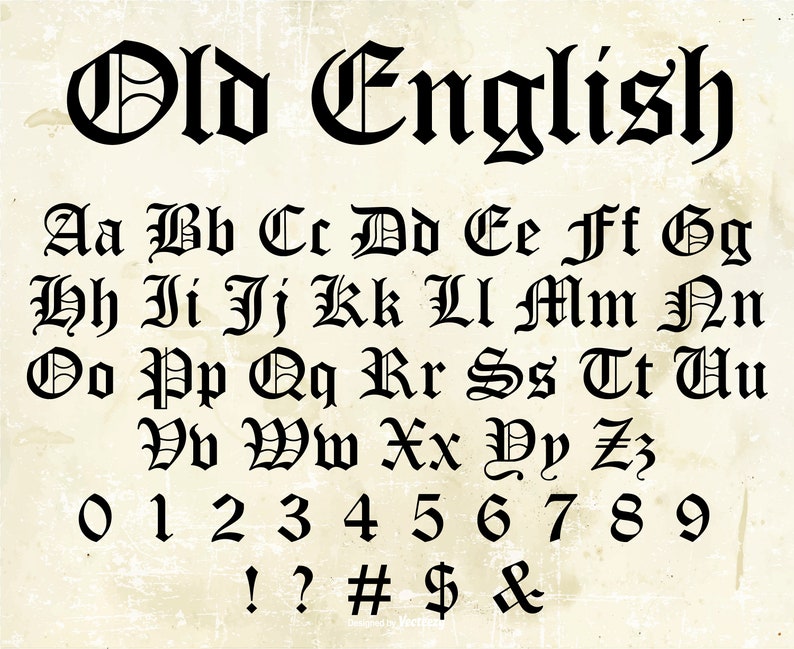 Old English Font Ttf Svg Files Celtic Font English Font Old English ...