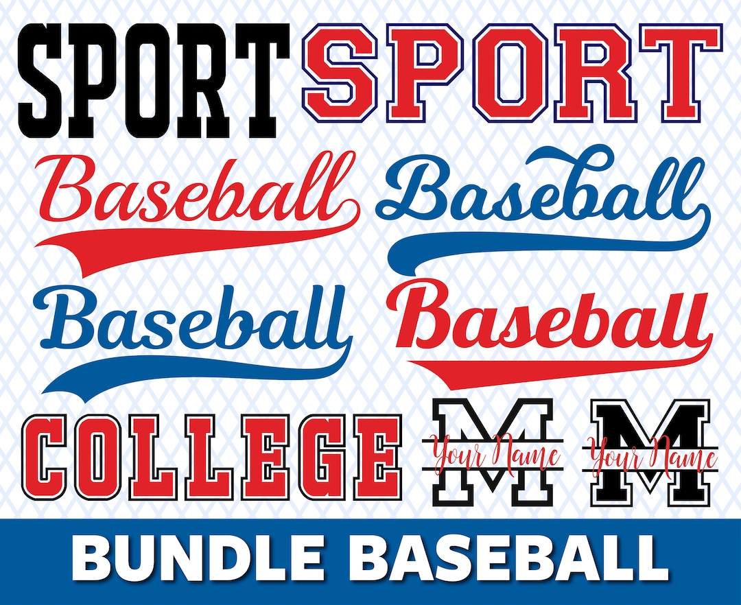 Baseball Font Baseball Font With Tails Softball Font Sport Font ...