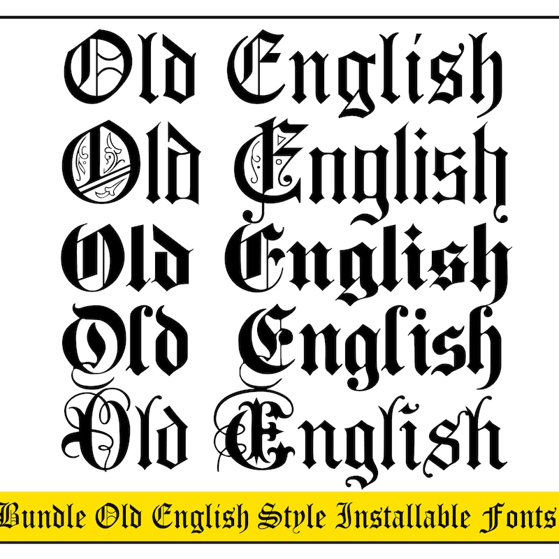 Old English Svg - Etsy