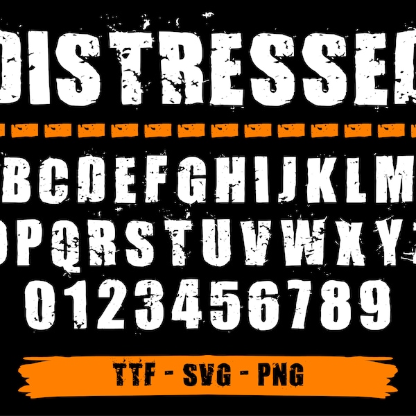 Distressed Font - Etsy